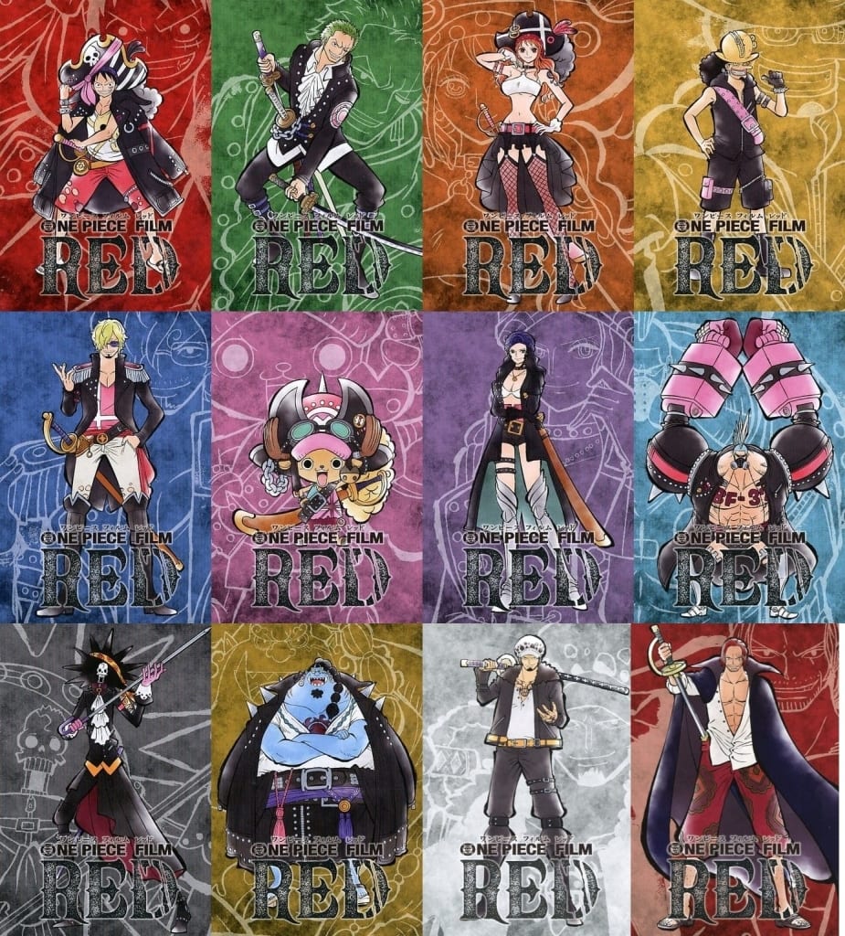 A set of 12 postcards "ONE PIECE FILM RED Branch ONE PIECE Straw Store ...