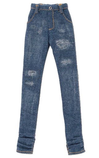 Boys Damage Skinny Denim Pants for 1/6 PNS (Indigo) | Toy Hobby ...