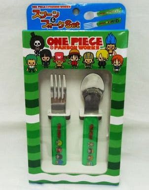Wheat Straw-Ichimi Spoon & Fork Set (Green) "ONE PIECE × Panson Works ...