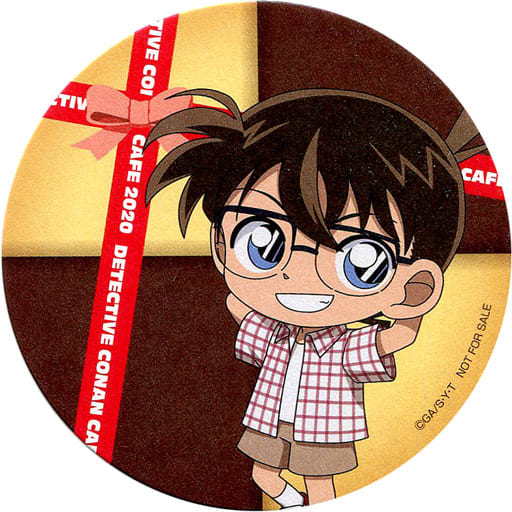 Edogawa Conan (Mini Character) original coaster "CASE CLOSED Cafe 2020 ...