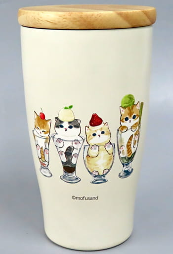 Cat Parfait Stainless Steel Tumbler with Wooden Lid 350 ml "mofusand ...