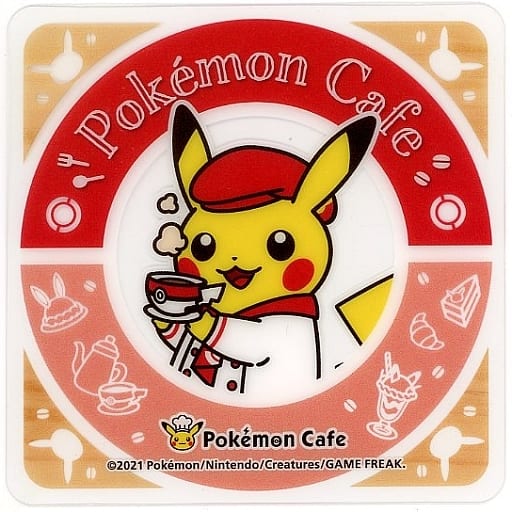 Pikachu (Waitress / Coffee) Clear Coaster "Pocket Monsters Pokemon Cafe ...