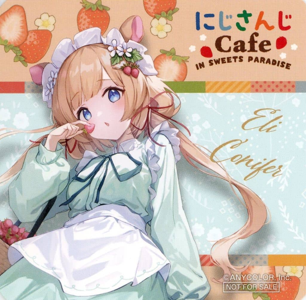 Elie Conifer's original coaster "Virtual YouTuber Niji-San CAFE in SWEETS PARADISE 8th ...