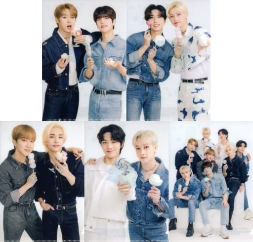 All 5 types set Tray Kids A5 plastic trasparent file folder "FamilyMart ...