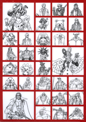 Clear file Collection (line drawing) A4 plastic trasparent file folder ...