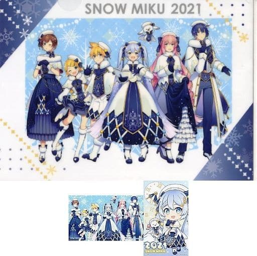 Snow Miku / 2021 A4 plastic trasparent file folder & Sticker Set ...