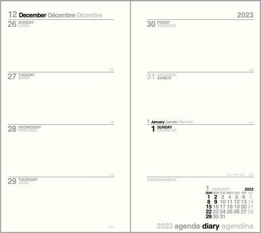 Notebook / notepad Bible Refill Week Ivory 2C DIARY | Goods ...