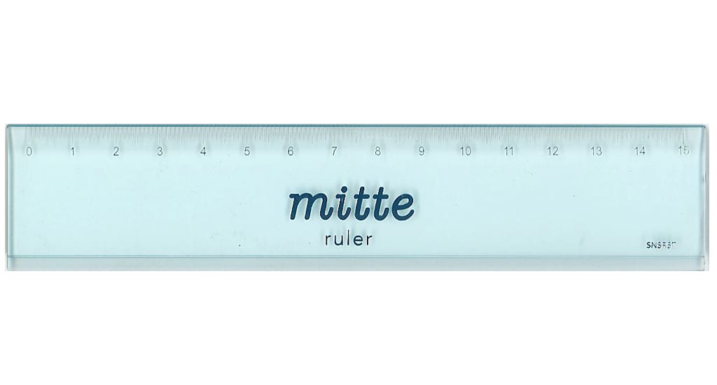Clear 15 cm Ruler Mitte Ice Blue | Goods / Accessories | Suruga-ya.com