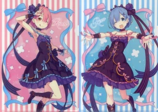 Clear file Rum & Rem A4 clear file set Rum and Rem's birthday life 2021 ...