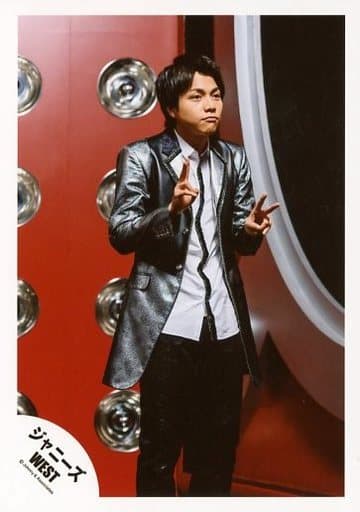 Johnny's West / Daiki Shigeoka / Knee-High / Costume Gray Black and White / Both Hands Pieces ...