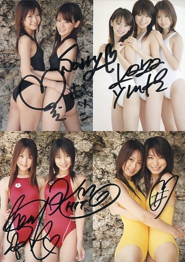 Official photo (female) / Gravure idol * Group (9 People) / Above the Knees, Costume Swimwear ...