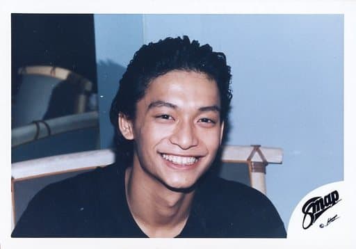 SMAP / Shingo Katori / Horizontal, Bust up, Costume Black, Show Teeth ...
