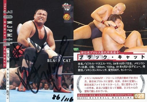 027 [Special Insert Card] : Black Cat (with handwritten signature) (BBM ...