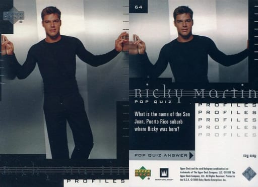 Collection Card (Male) / Ricky Martin Trading Card 64 : Ricky Martin ...