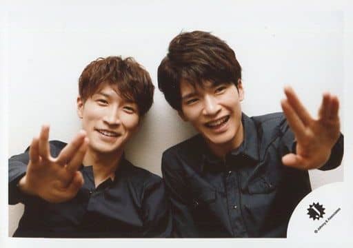 Johnnys Jr. / Tatsuya Fukazawa, Ta Sho Watanabe / Horizontal, Bust up, Costume, Dark Blue, Hand ...