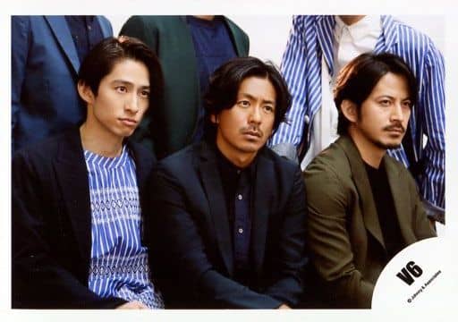 V6 / Gather (3 persons) / Horizontal, Bust up, Costume, Navy Khaki, Center Morita / "Crazy Rays ...