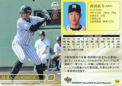 BBM / Regular Card / BBM2015 Hanshin Tigers T48 [Regular Card] : Naoto Nishida | Toy Hobby ...