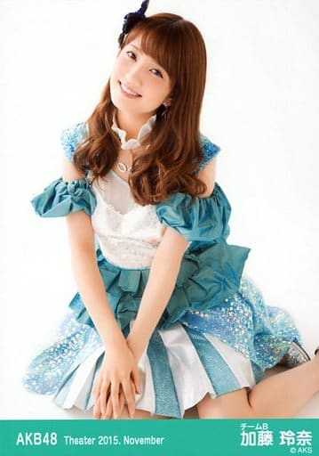 Official photo (AKB48, SKE48) / idol / AKB48 Rena Kato / Whole Body / Sitting / Theater Trading ...