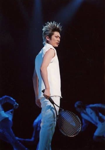 Takuya KISHIMOTO (Akutsu Jin) / Live Photo, Knee-high, Costume White, Eye view Right and Right ...