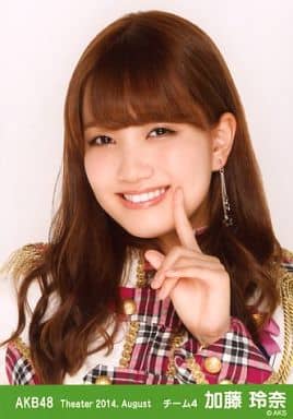 Official photo (AKB48, SKE48) / idol / AKB48 Rena Kato / Bust Up, Left Hand Cheek / Theater ...