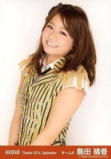 Official photo (AKB48, SKE48) / idol / AKB48 Haruka Shimada / upper body / left shoulder front ...