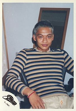 SMAP / Shingo Katori / Upper Body / Long T-Shirt Border - Blue Beige ...