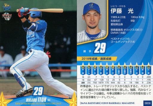 BBM / Regular Card / Yokohama DeNA BayStars / BBM2019 Yokohama DeNA BayStars DB38 [Regular Card ...