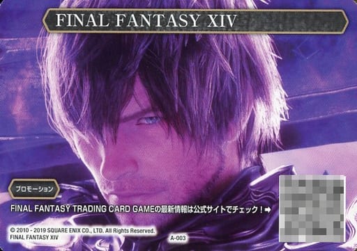 Final Fantasy TCG/PR/FF14 Fan Festival 2019 distributed A-003 [PR] : FINAL FANTASY XIV (Warrior ...