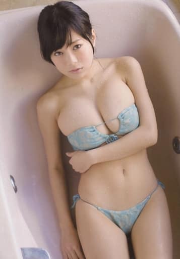 Official photo (female) / Gravure idol RaMu / Above the Knee / SwimSuit - Light Blue / Face Up ...