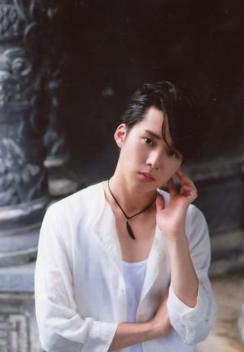 Official photo (male) / actor Shin Tamura / Upper-body, Costume White ...