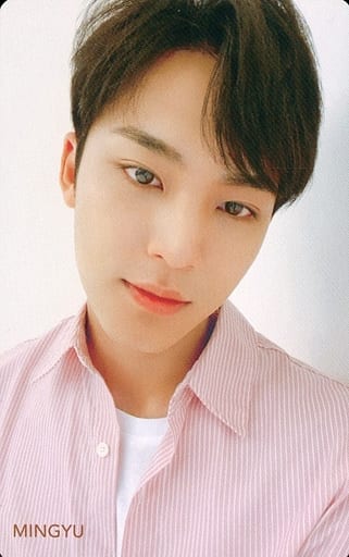 Seventeen / MINGYU / Breast Up / Costume Pink / White / Both Hands Down ...