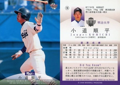 BBM / Regular Card / Meiji University / BBM 2008 Spring Tokyo 6 ...