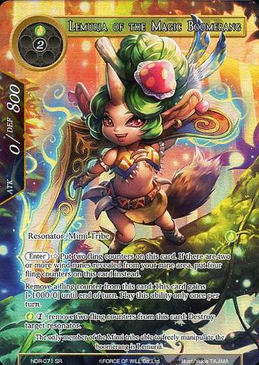 NDR-071 [Super Rare] : (Foil) Lemuria of the Magic Boomerang / Rear Rem ...