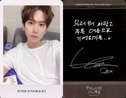SUPER JUNIOR-K. R. Y. / KYUHYUN / Bust up, costume white, seat, back ...