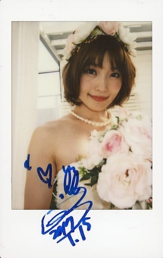 Official photo (female) / model ☆ Minori Fujii / with handwritten signature / Fresh Cheki ...