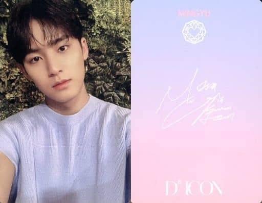 SEVENTEEN/MINGYU (Kim Min-gyu) / Back Pink / Printed with signature ...