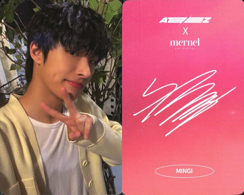 ATEEZ / Mingi (Mingi) / Back Pink / Printed with signature / "mernel x ...