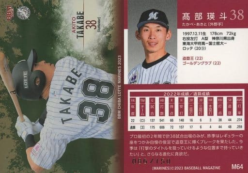 M64 [Regular Card] : Takabe 瑛斗 (Kinshi Edition) (/ 150) | Toy Hobby ...