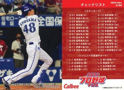 C-04 Checklist Card : DeNA : Team Home 17 wins | Toy Hobby | Suruga-ya.com
