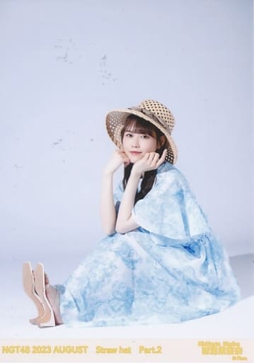 Nishikata 茉莉奈 / Whole body, sitting / NGT48 August 2023 Individual Official photo Vol. 2 Part2 ...