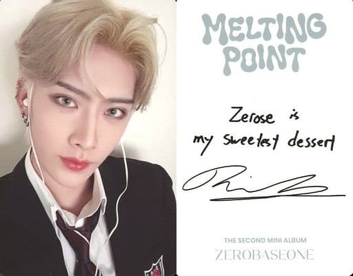 ZEROBASEONE / Ricky / Backside With Print Signature and Message / Photo ...