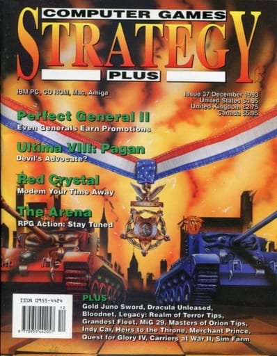Game magazine COMPUTER GAMES STRATEGY PLUS ISSUE 37 December 1993 Games ...