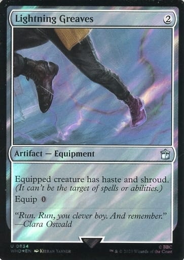 0834 [U] : 【 WHO 】 【 Surge FOIL 】 Lightning Greaves / Lightning shin ...