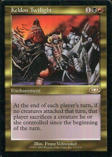 マジックザギャザリング/英語版/R/ﾏﾙﾁｶﾗｰ/Planeshift(プレーンシフト) 112/143[R]：【PLS】Keldon Twilight/ケルドの黄昏 | おもちゃホビー ...