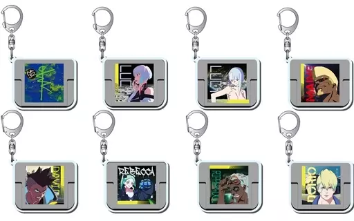 8-piece set "Cyberpunk Edge RUNNERS BD Chip Design Trading Acrylic Key ...