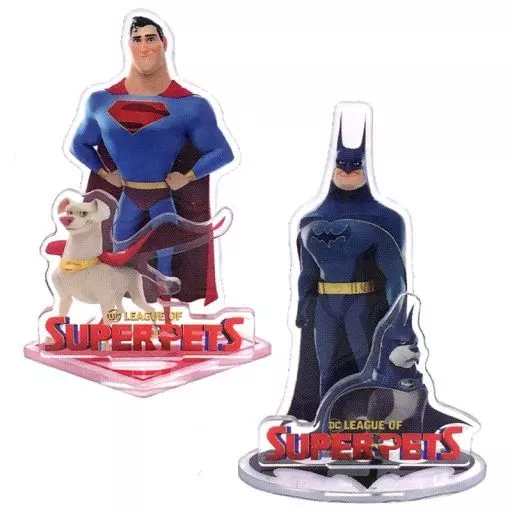 Miscellaneous goods Superman & Crypt / Batman & Ace Acrylic Stand Set ...