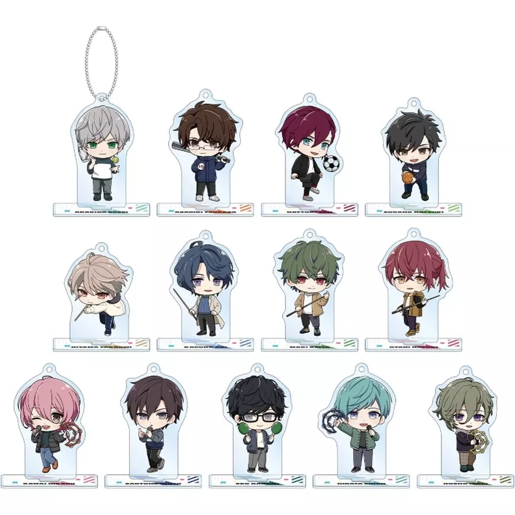 Key holder 13-Kind Set "Stand My Heros ×ROUND1 Trading Chibi Character ...