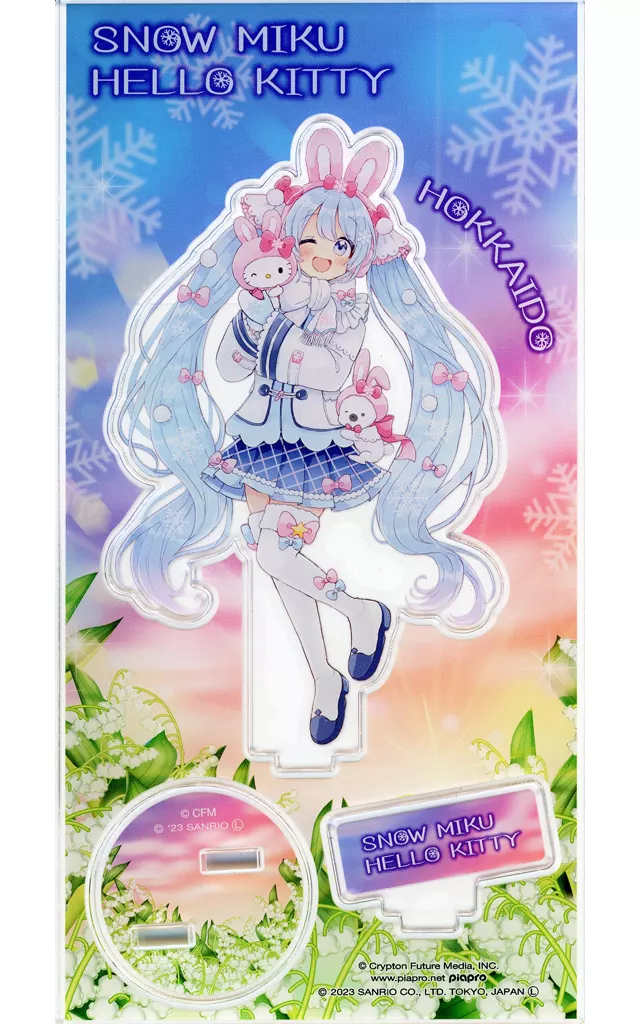 Acrylic Stand / Acrylic Panel Snow Miku x Hello Kitty (Wink) acrylic ...