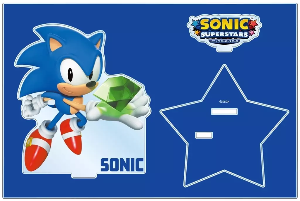 BIG Acrylic Stand "SONIC THE HEDGEHOG" with Sonic Parts | Goods ...
