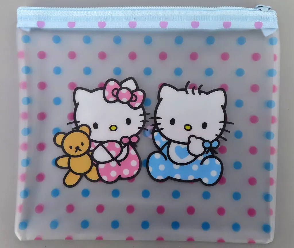 Hello Kitty & Deer Daniels (1993) flat pouch "Happy KUJI Hello Kitty ...